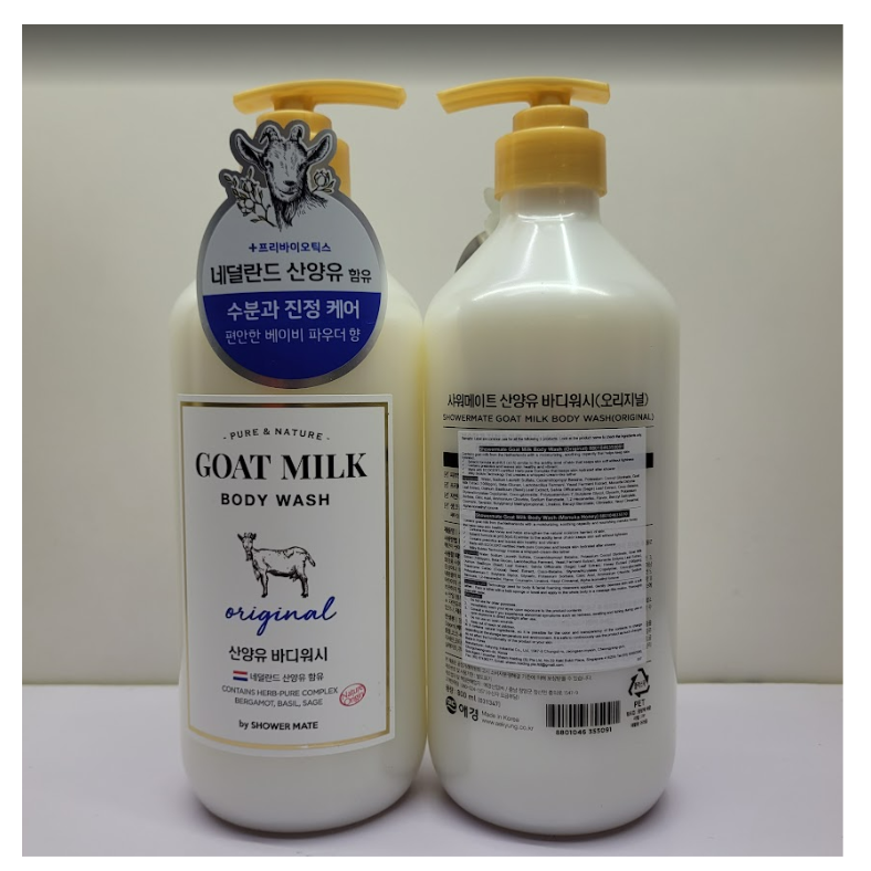 ShowerMate Goat Milk Body Wash Original 800ml + Goat Milk Manuka Honey ...