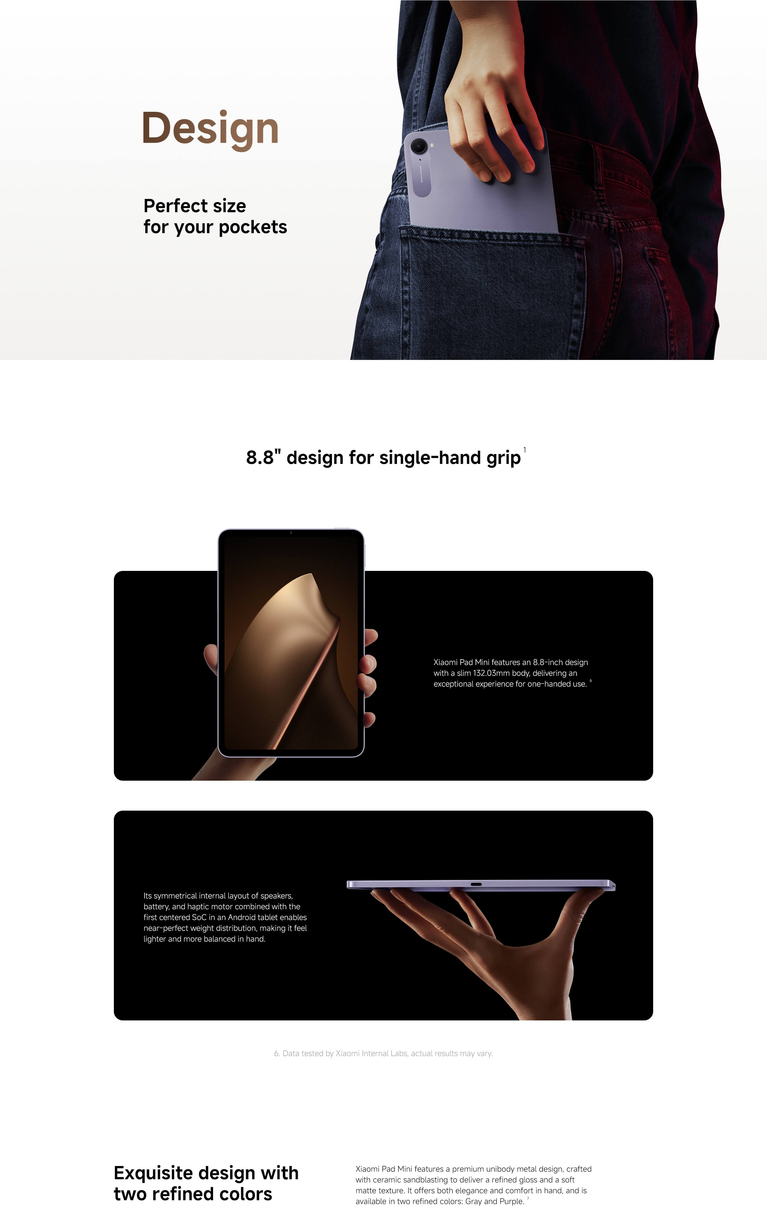 Xiaomi Pad Mini (Tablet) | 12GB+512GB, 8.8" design for single-hand grip ...