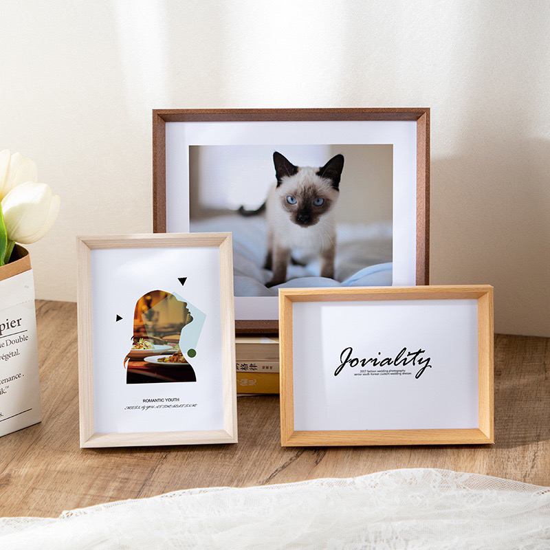 [SG Stock]Simple Wooden Photo Frame Table Decorations Picture Frame 3R ...