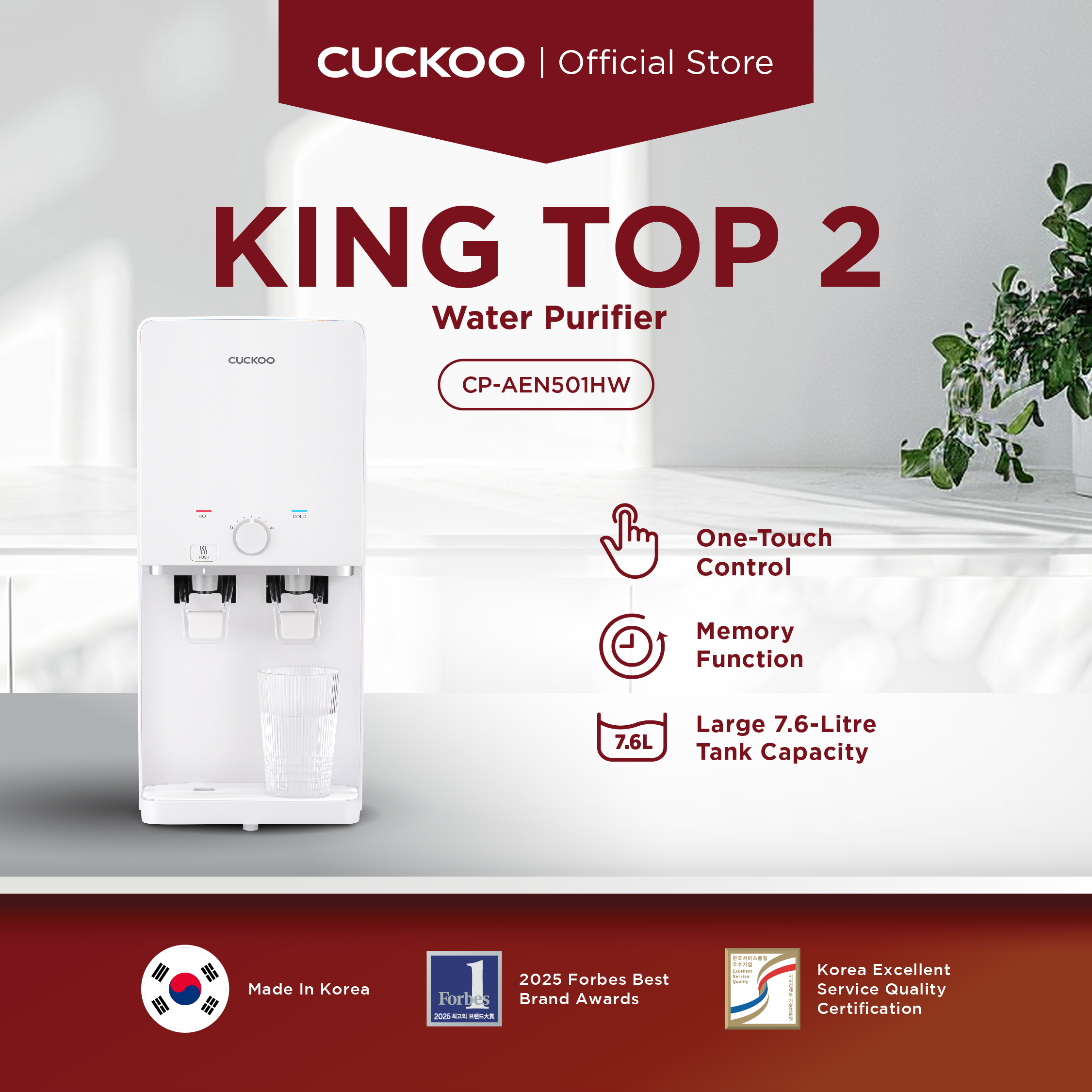 CUCKOO KING TOP 2 Water Purifier | 6-Stage Filtration System ...