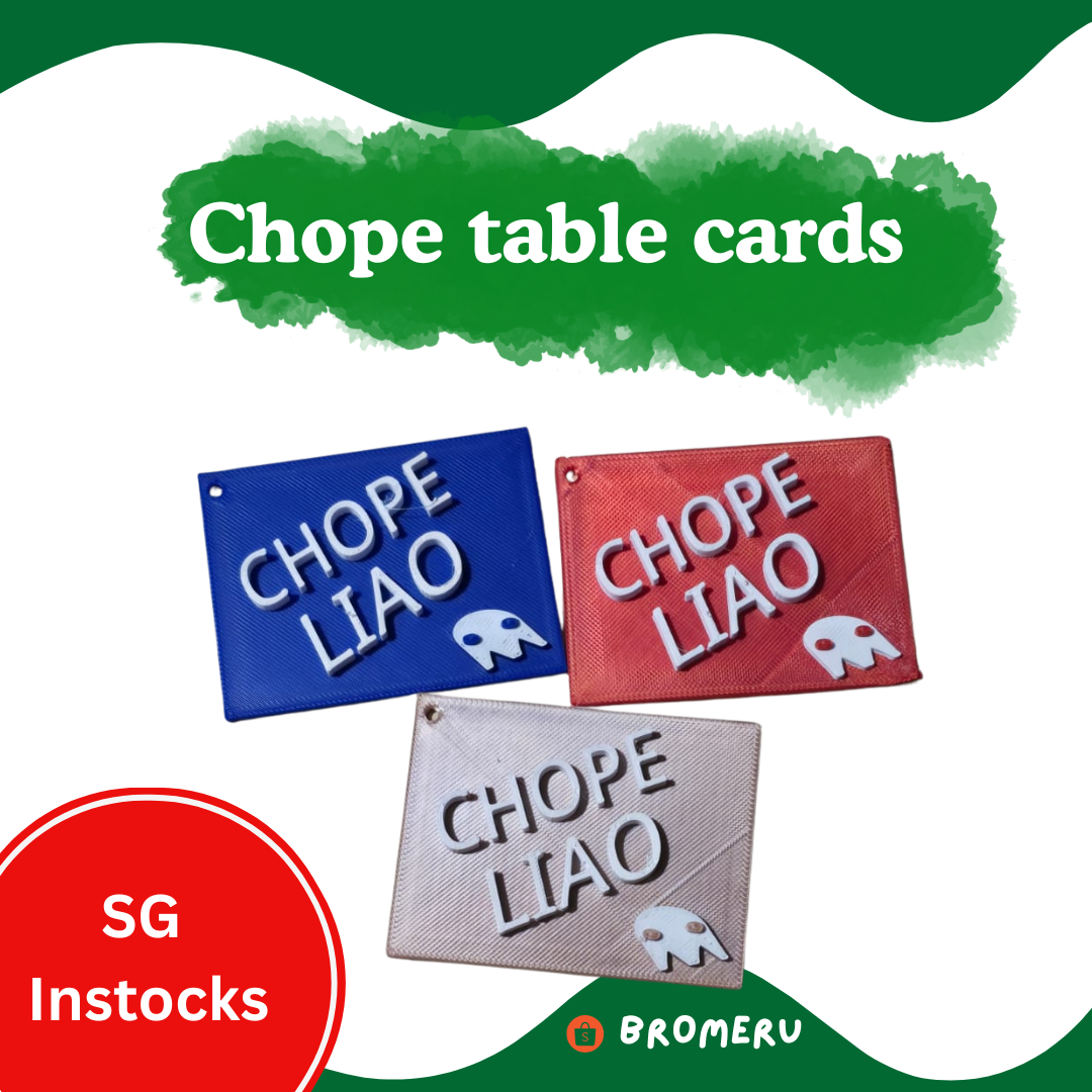 3D printed CHOPE table cards hawker centre table cards | Shopee Singapore