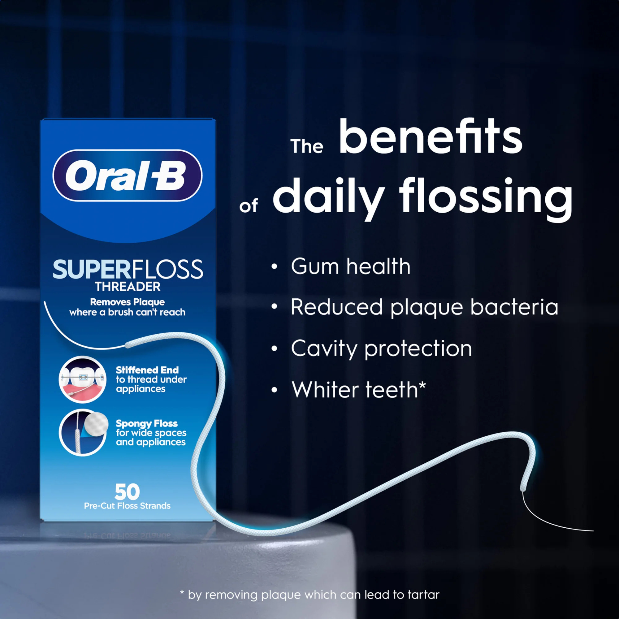 ( NEW VERSION ) ORAL-B SUPER FLOSS - IDEAL for BRACES | BRIDGES and ...