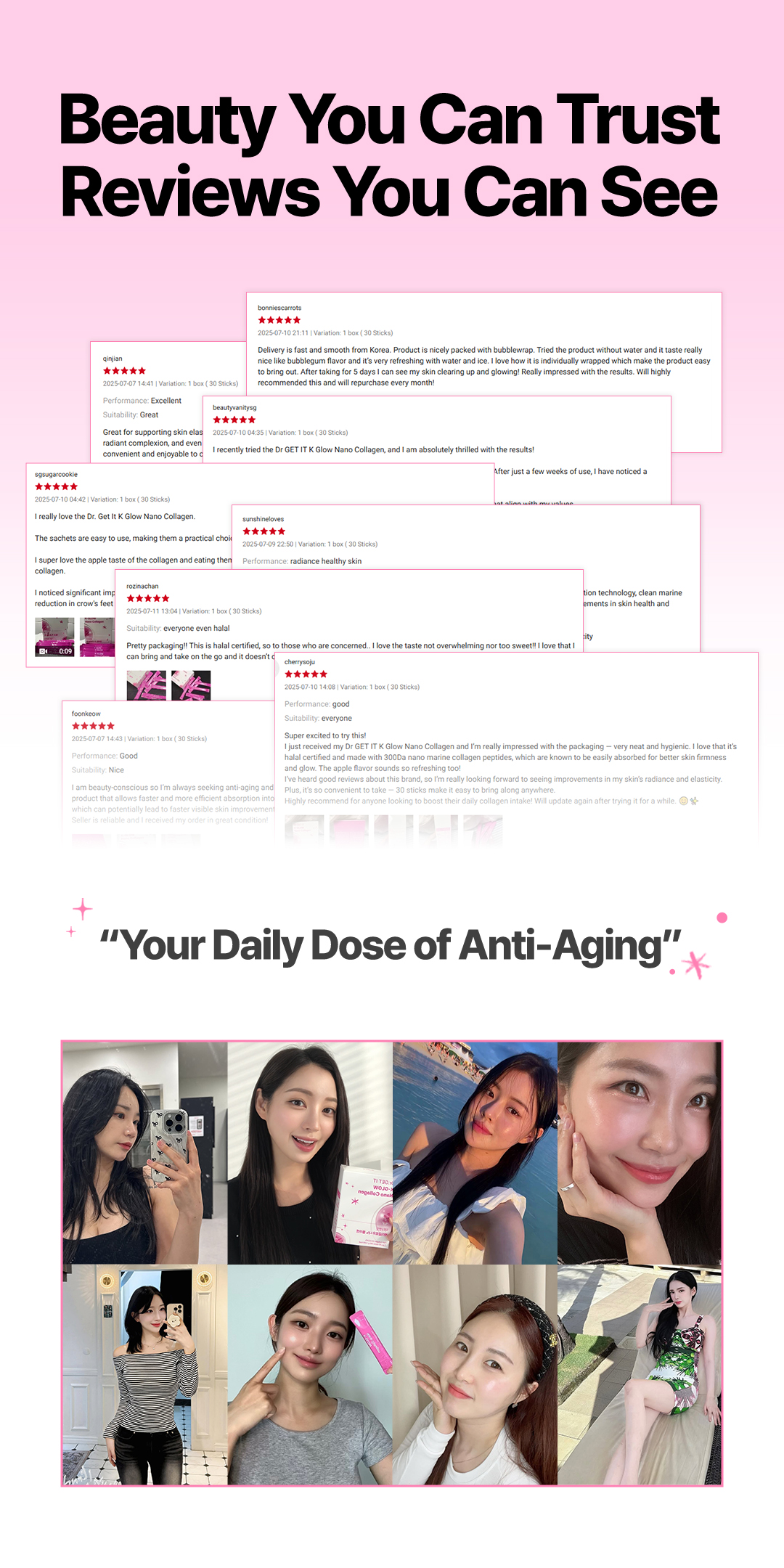 Dr GET IT K Glow Nano Collagen 300Da Marine Collagen Peptides for Skin ...