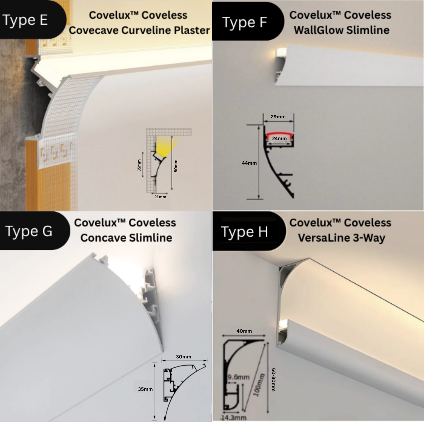 Covelux™ Coveless LED Lighting Series Seamless Architectural Ceiling ...
