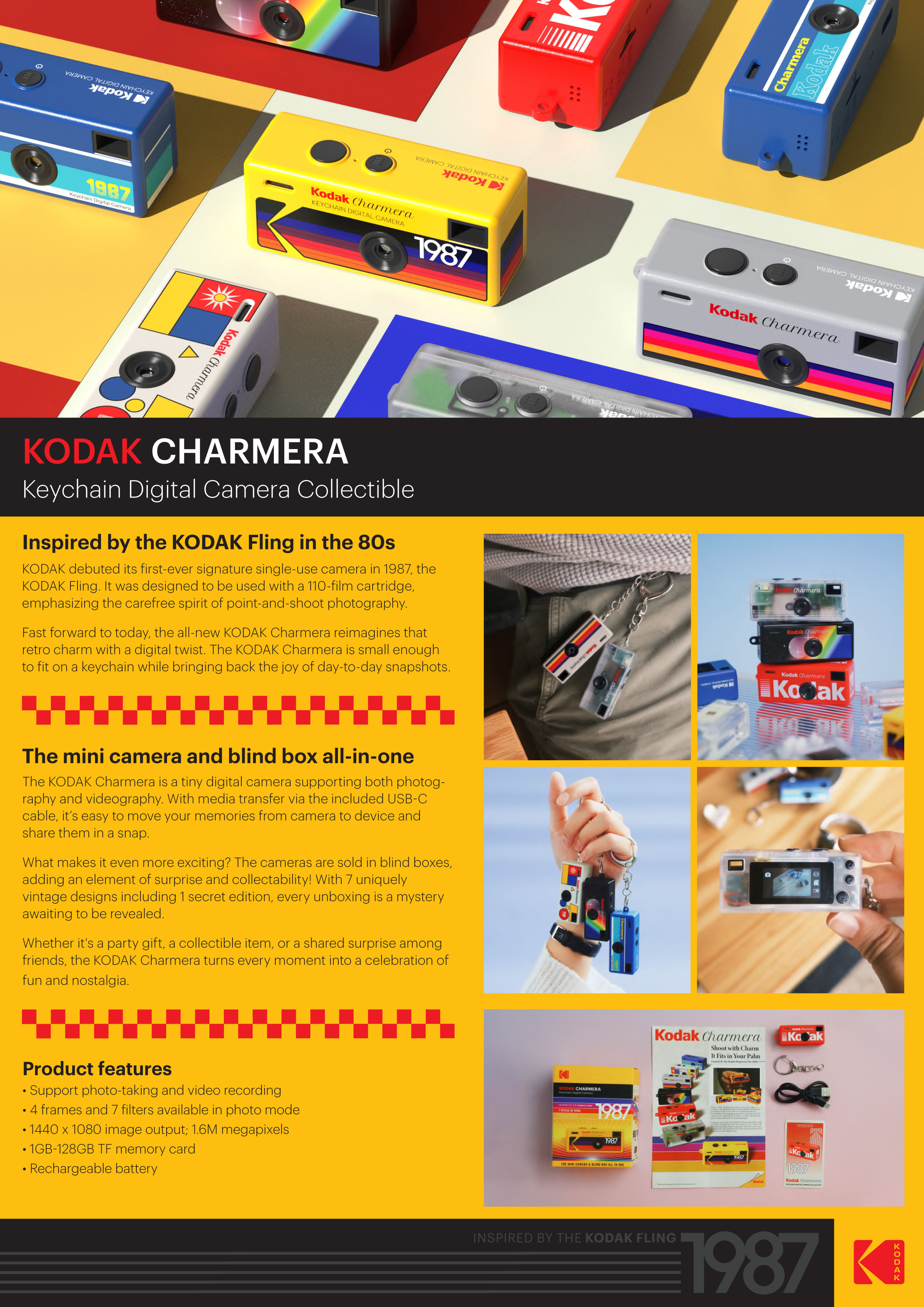 Kodak Charmera Keychain Digital Camera | Shopee Singapore