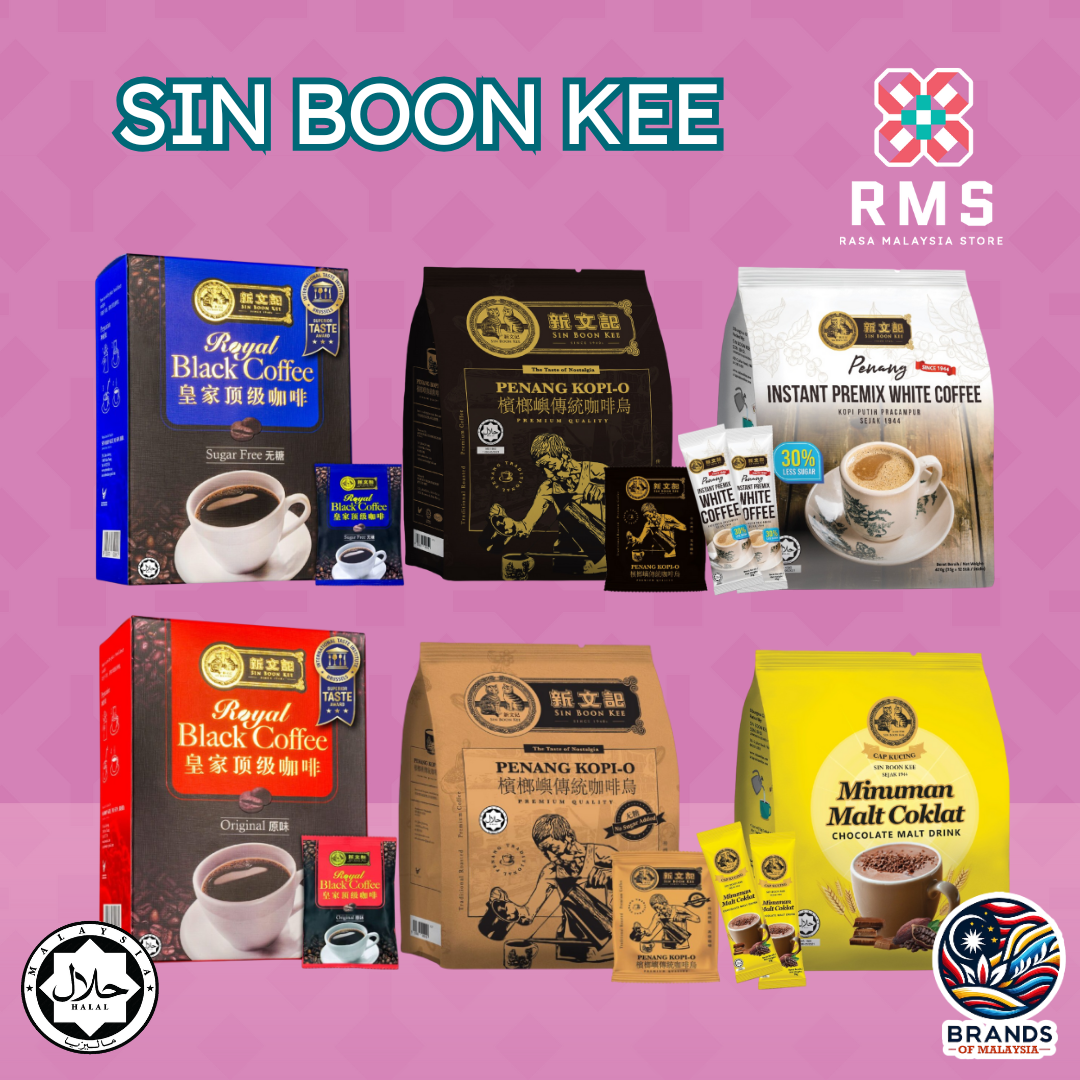 SIN BOON KEE (Penang Kopi O/Royal Black Original & Sugar Free/Chocolate ...