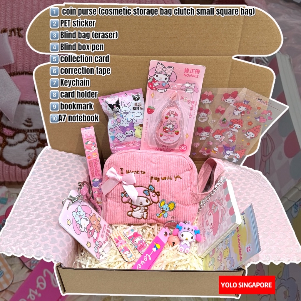 MY MELODY Surprise Gift Box With Plush Coin Purse,Birthday Gift {local ...