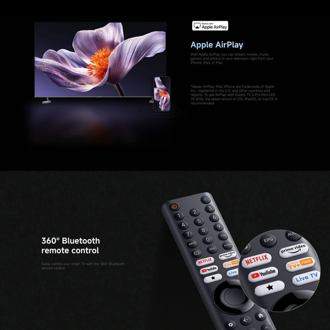 Xiaomi S Pro Mini LED 55"/65"/75" Google TV | QD Mini LED | 144 Refresh ...