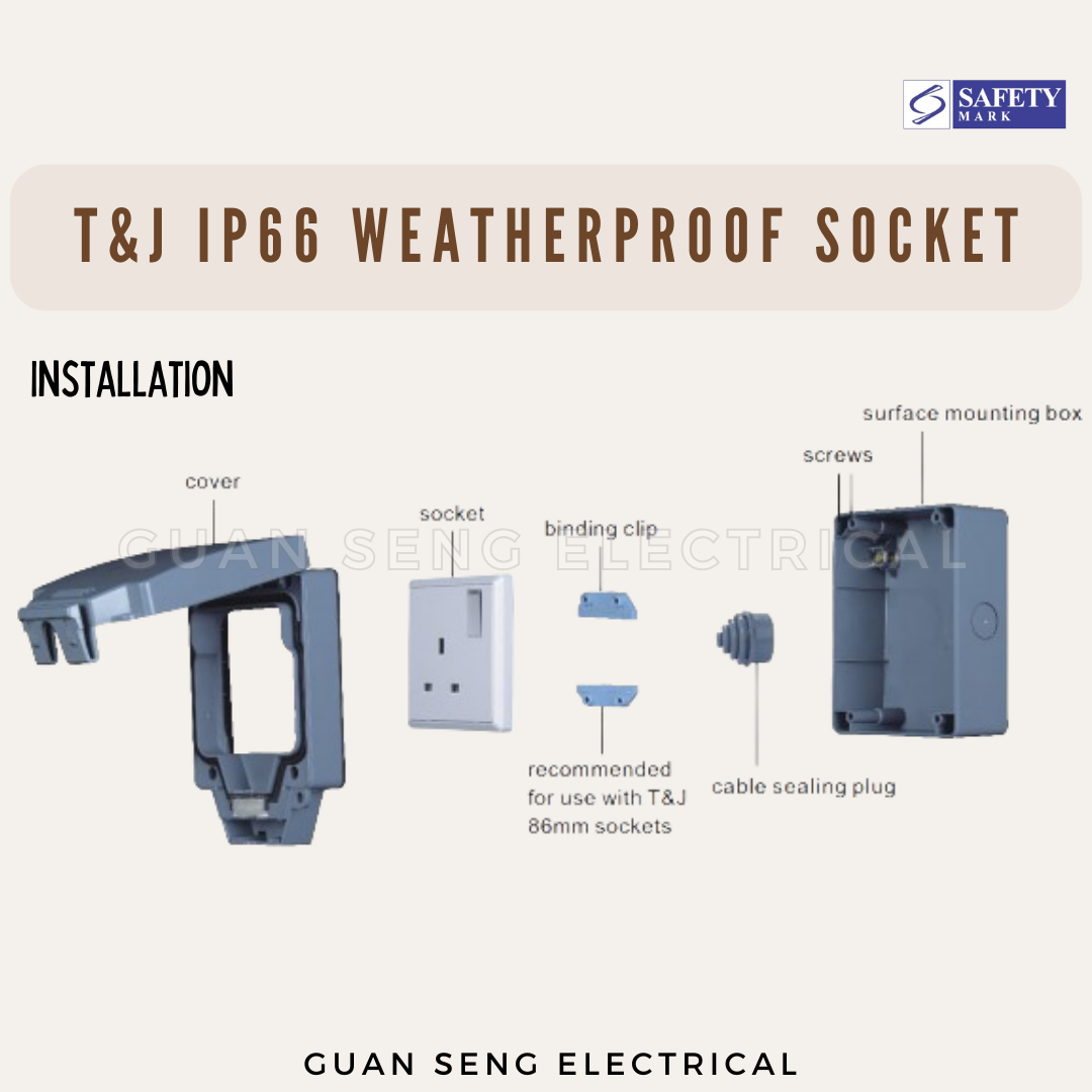 T&J IP66 Socket Outdoor Weatherproof Enclosure | Guan Seng Electrical ...