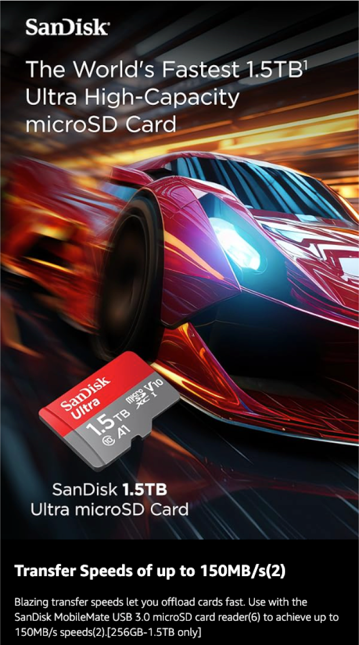 SanDisk Ultra MicroSD Card U1 Full HD 32GB 64GB 128GB 256GB 512GB QUA4 ...