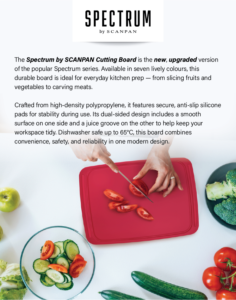 Spectrum by SCANPAN 41x30cm Cutting Board (7 Colours) | Shopee Singapore
