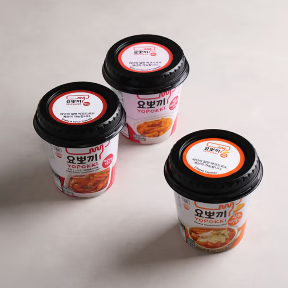 Yogiyo Instant Cup Tteokbokki 140g – Spicy Sweet, Cheese, Jajang Flavor ...