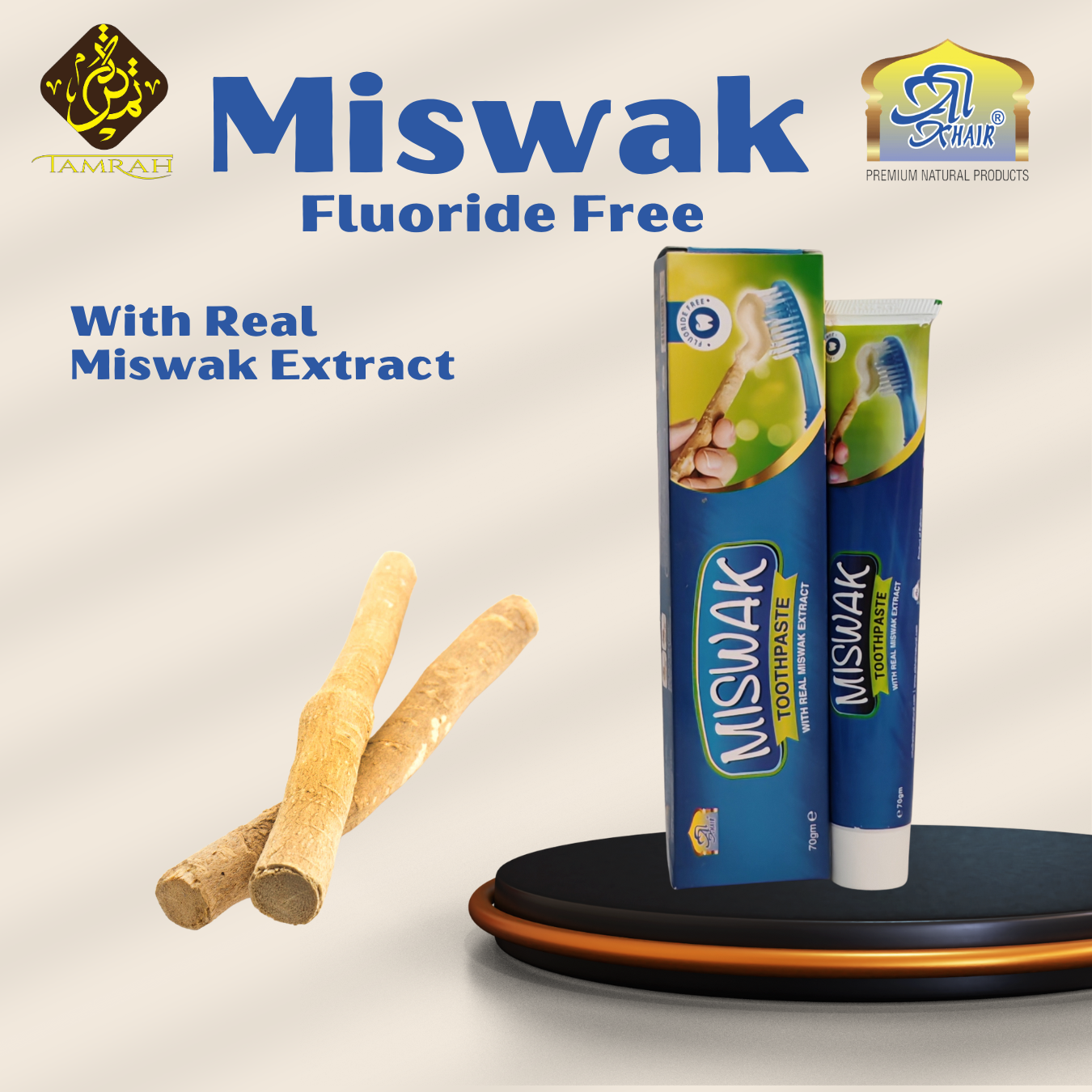 Alkhair Miswak Toothpaste / Ubat Gigi Miswak / 70g / Halal / Herbal ...