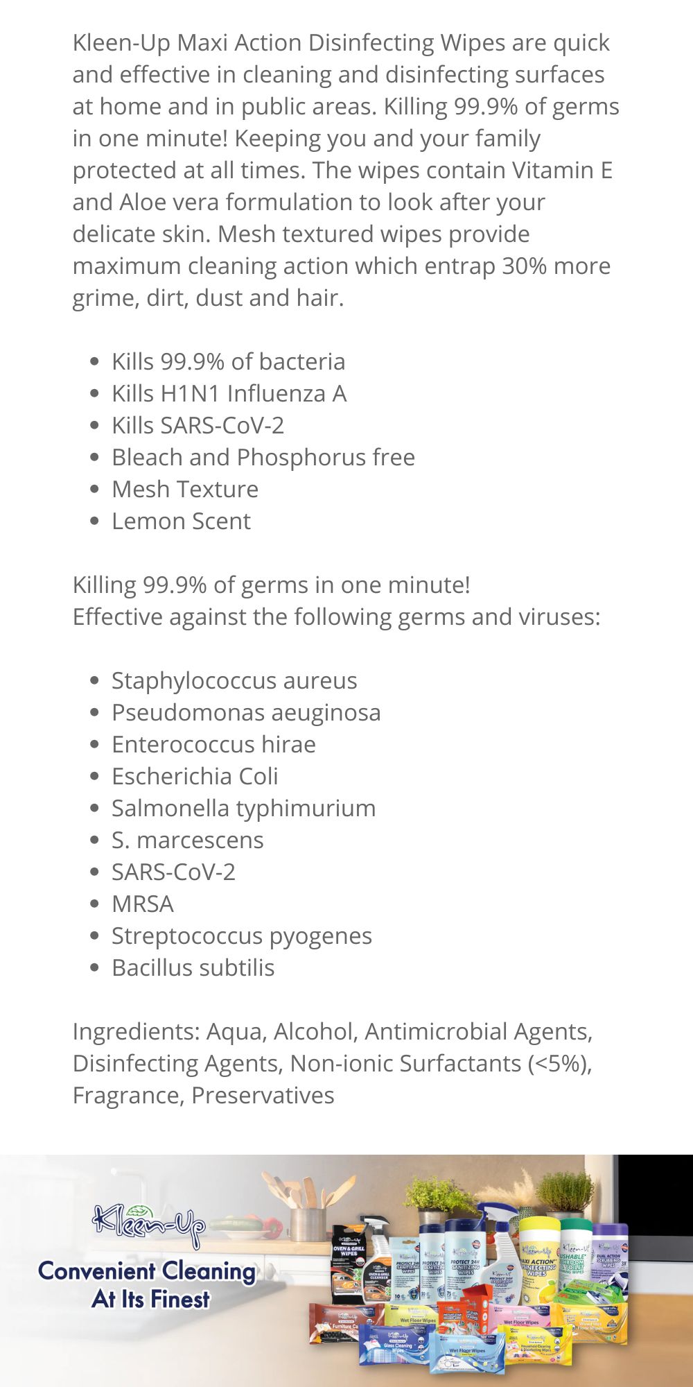 Infantino | Kleen Up Maxi Action Disinfecting Wipes (75s) | Shopee ...