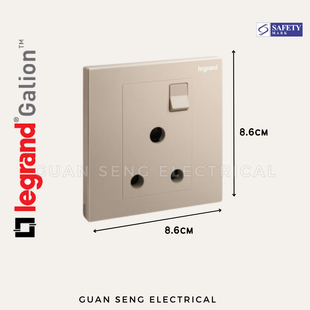 [SG Seller] Legrand Galion 15A Aircon Socket White Dark Silver ...