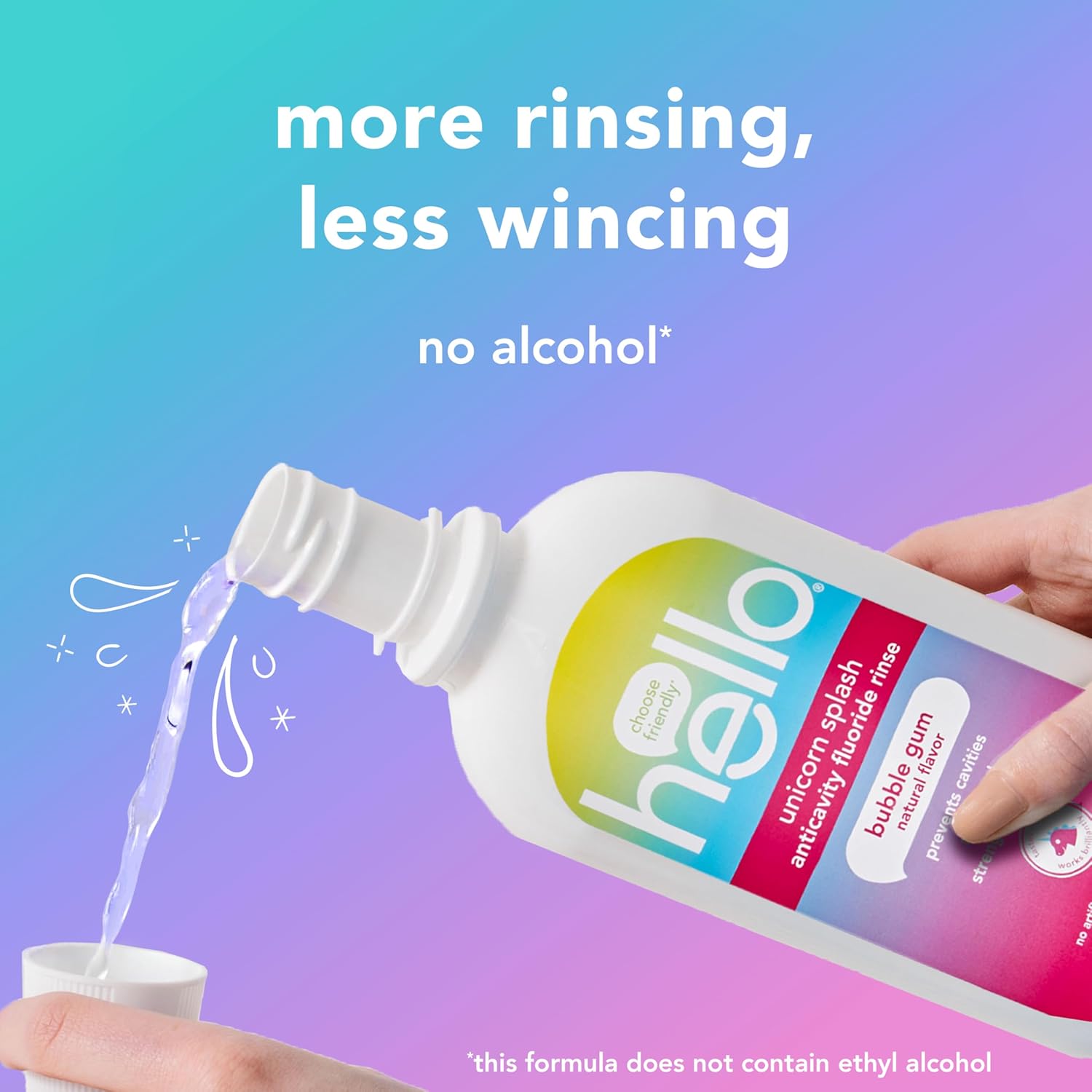 🌟💯% AUTHENTIC🌟 hello Mouthwash Unicorn Splash Fluoride Mouthwash 473ml ...