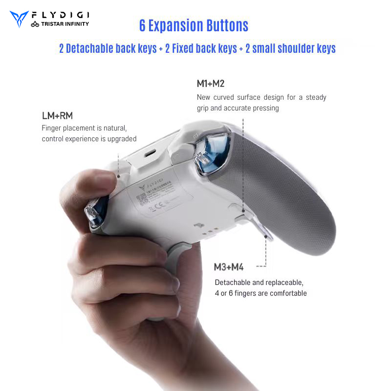 FLYDIGI Apex 5 Wireless Gaming Controller Force-Adjustable Hall Joystick low latency support PC ...