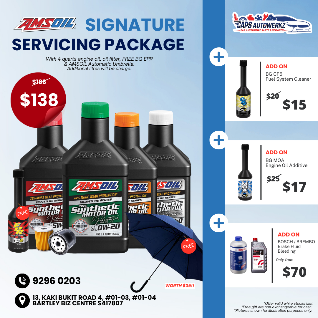 Car Servicing - AMSoil Signature Series Engine Oil Service Package ...