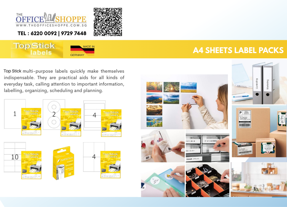 The Office Shoppe - TopStick Address Mailing Labels, 24 Labels Per A4 ...