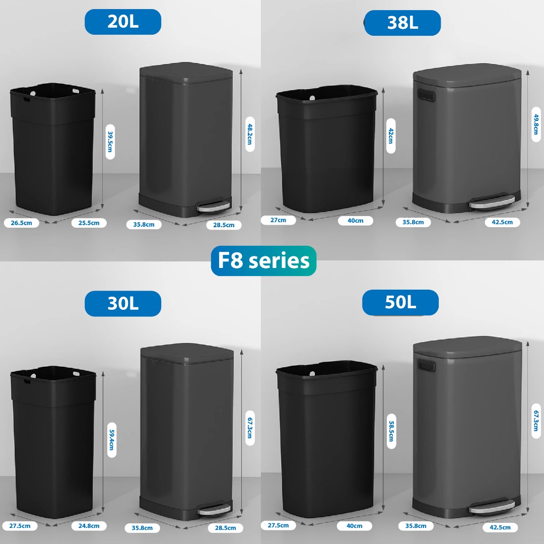 [SG STOCK] Stainless Steel Pedal Dustbin | Soft Close Lid Trash Bin ...