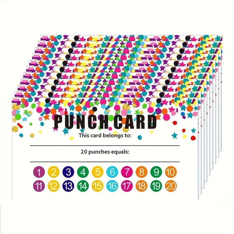 50 Pcs Reward Punch Card Encouraging good behavior and setting goal ...