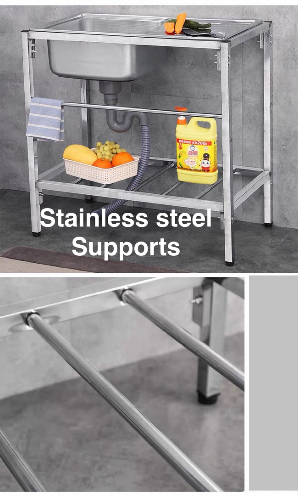 🔥SG stock🔥Next day delivery 🚚 304 stainless steel basin with stand ...