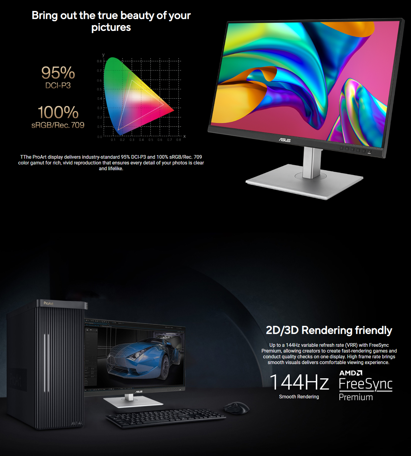 ASUS ProArt Display PA278CGV Professional Monitor – 27-inch, IPS, QHD ...