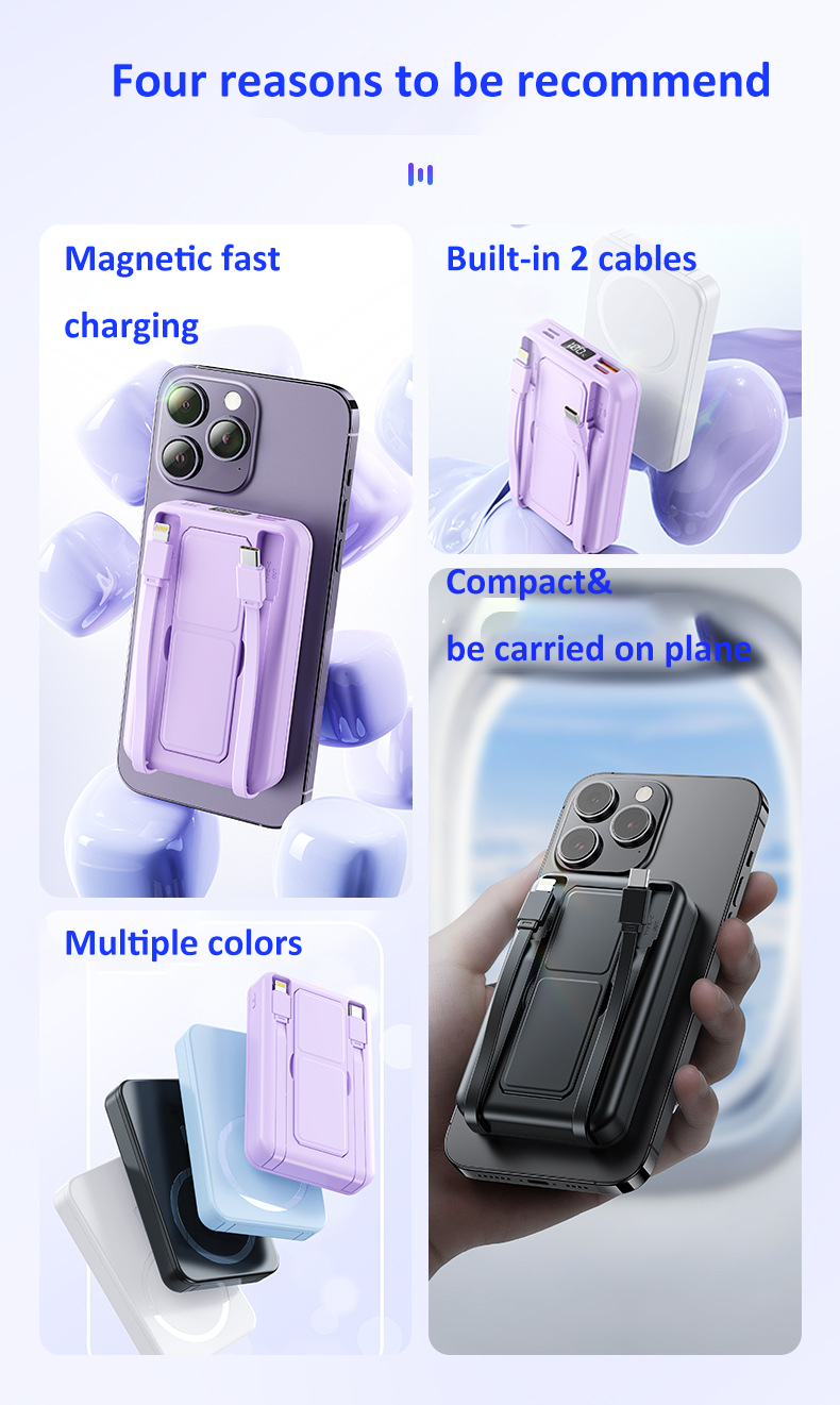 CCC Certificate Magnetic Portable Powerbank 66W/22.5W Fast Charging ...
