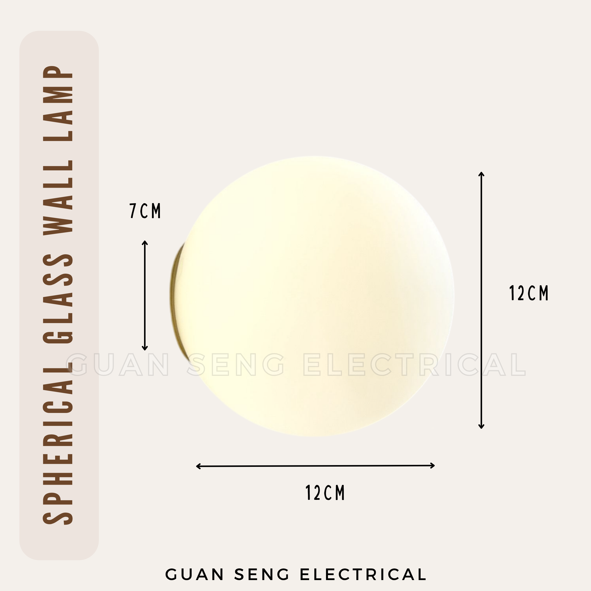 [SG Seller] Modern Spherical Glass Globe Wall Lamp G9 Bulb | Guan Seng ...