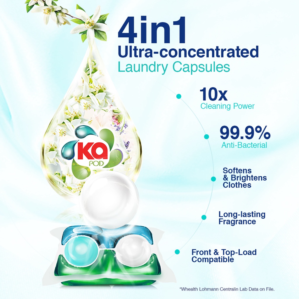 KA 4in1 Laundry Capsules Refill 54 Pods x 6 Packs – Universal | Shopee ...