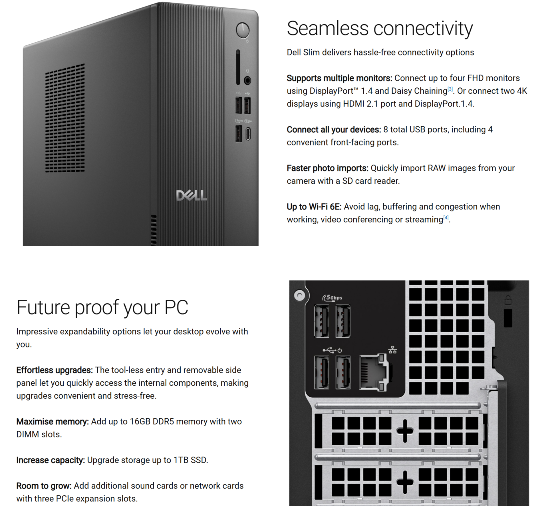 DELL SLIM ECS1250 DT(i5-14500/16GB Ram/512GB M.2 SSD/INTEL/WIN11-PRO ...