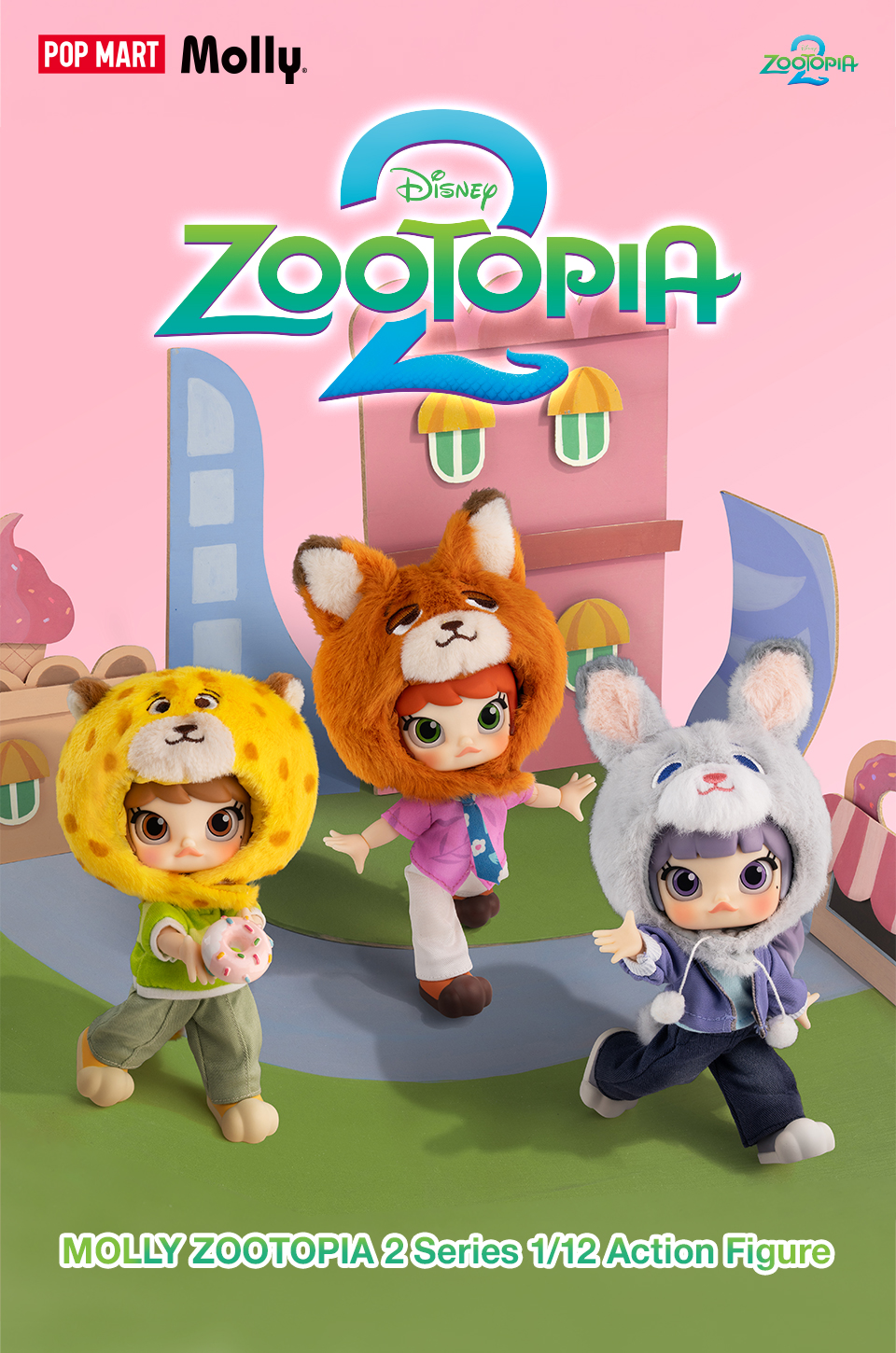 POP MART MOLLY ZOOTOPIA 2 Series 1/12 Action Figure Blind Box (Whole ...