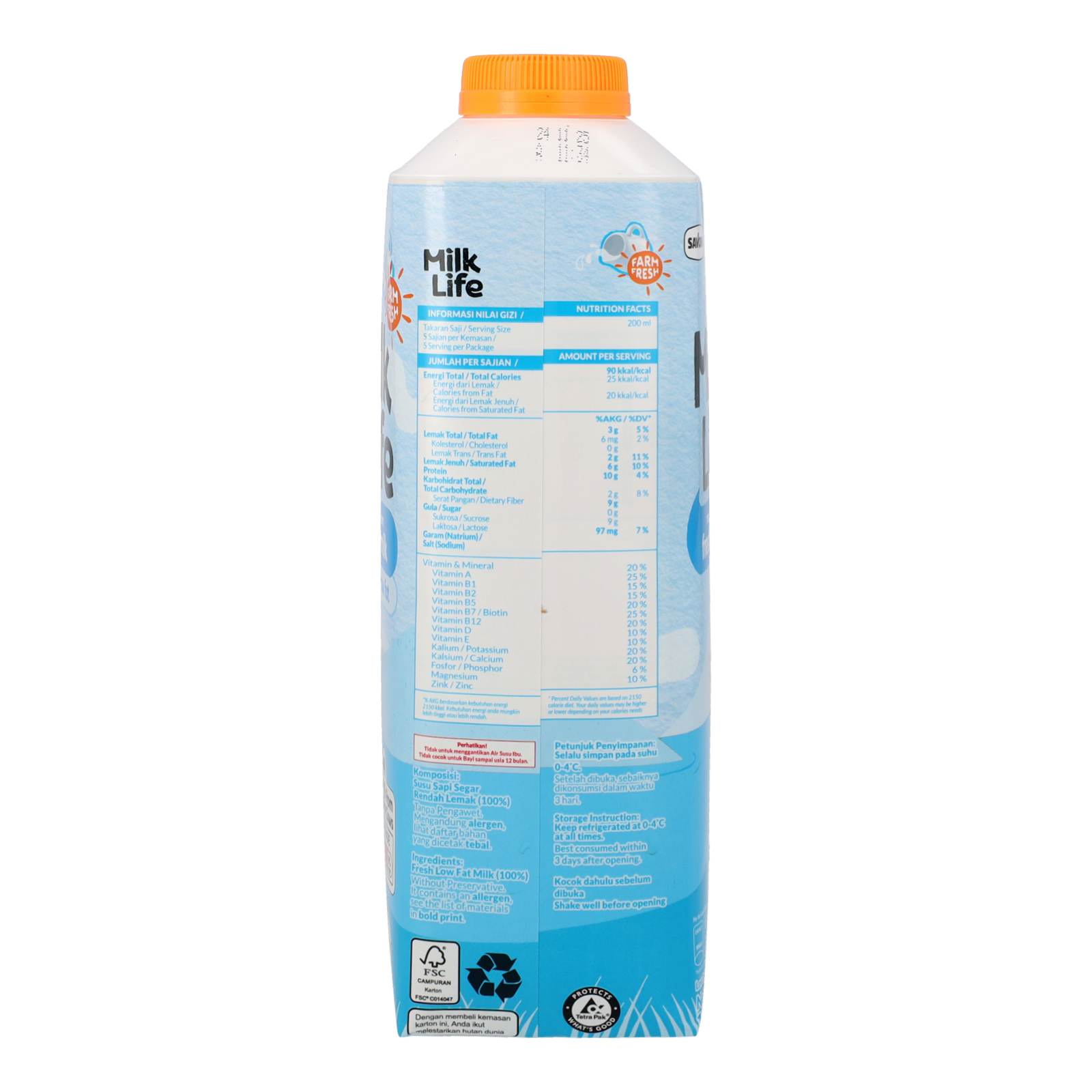 MilkLife Full Cream Fresh Milk - Barista Choice Pasteurized ...