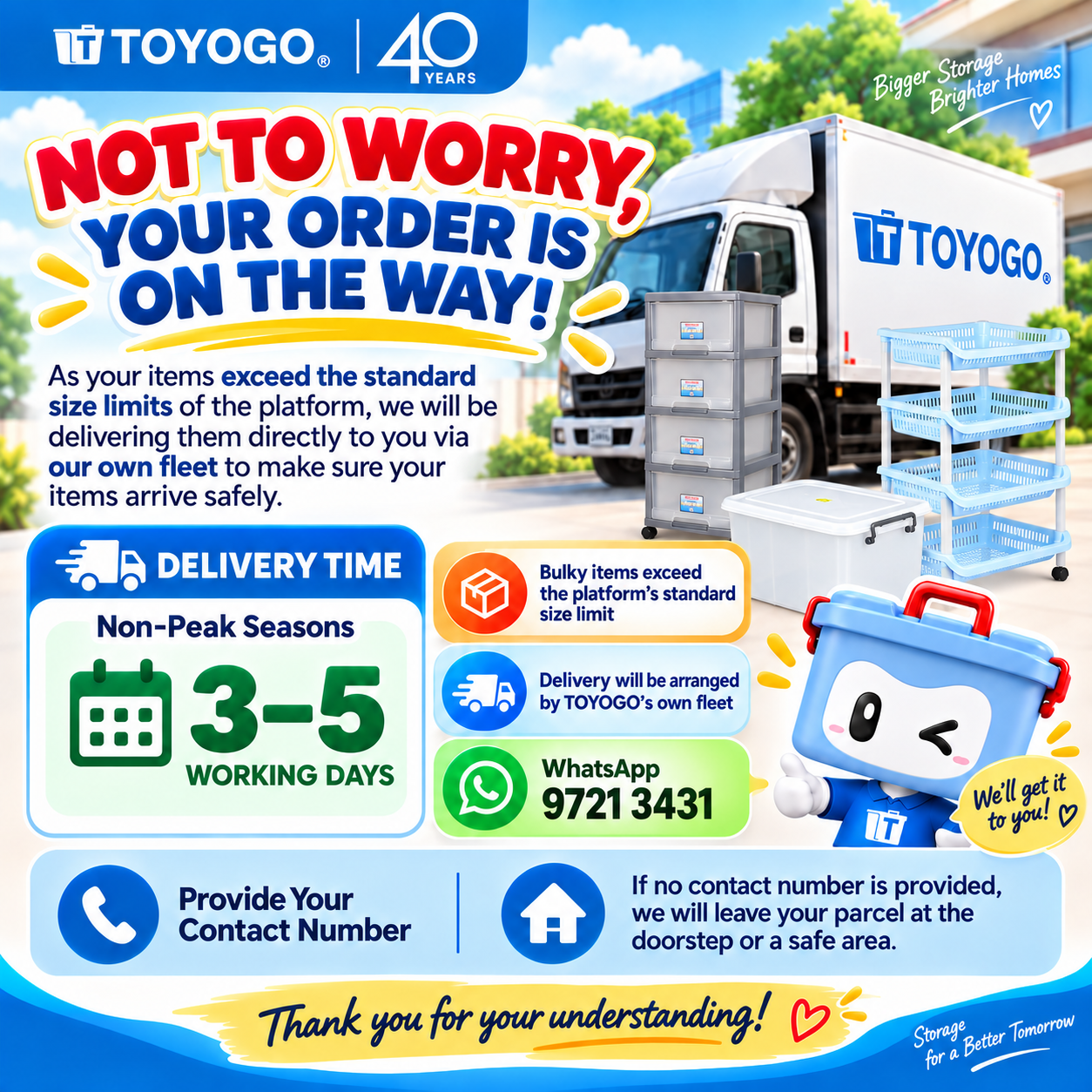 TOYOGO Large-Capacity Storage Box 13L - 45L Durable Plastic Container ...