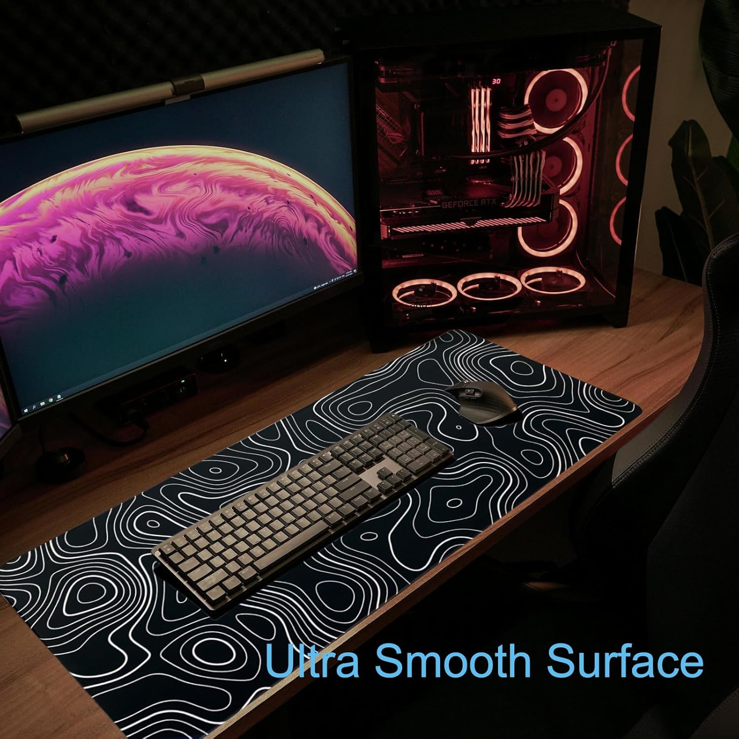 Topography Mouse Pad Topographic Map Lines Mousepads 90x40/80x30cm ...