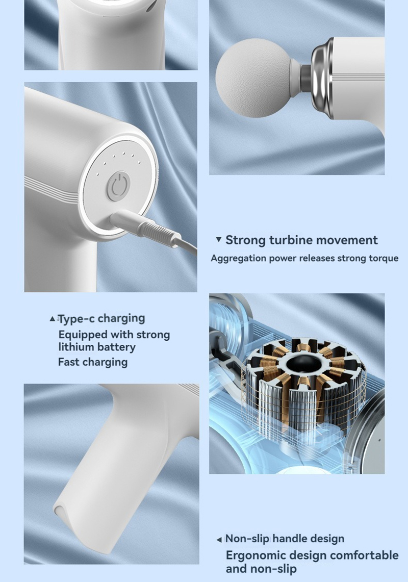 【SG Seller】Mini Massage Gun Vibration Massager High Frequency Muscle ...