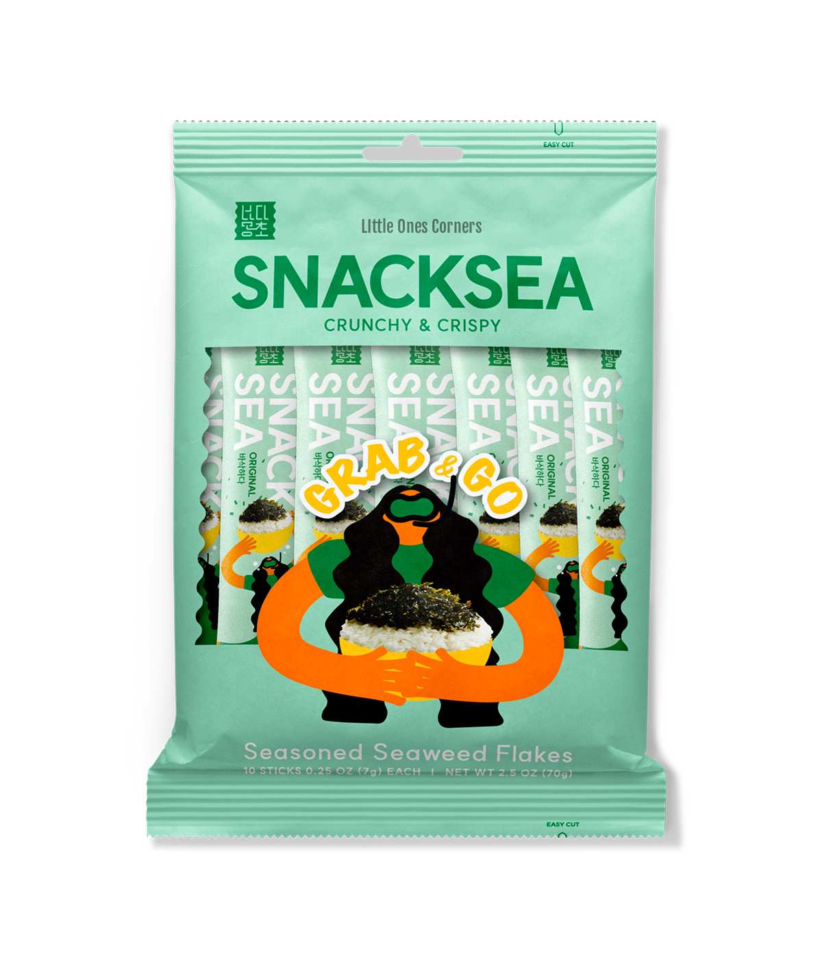 (Vegan) Seasoned Crispy and Crunchy Seaweed Flake Sticks (7g) (Expiry ...