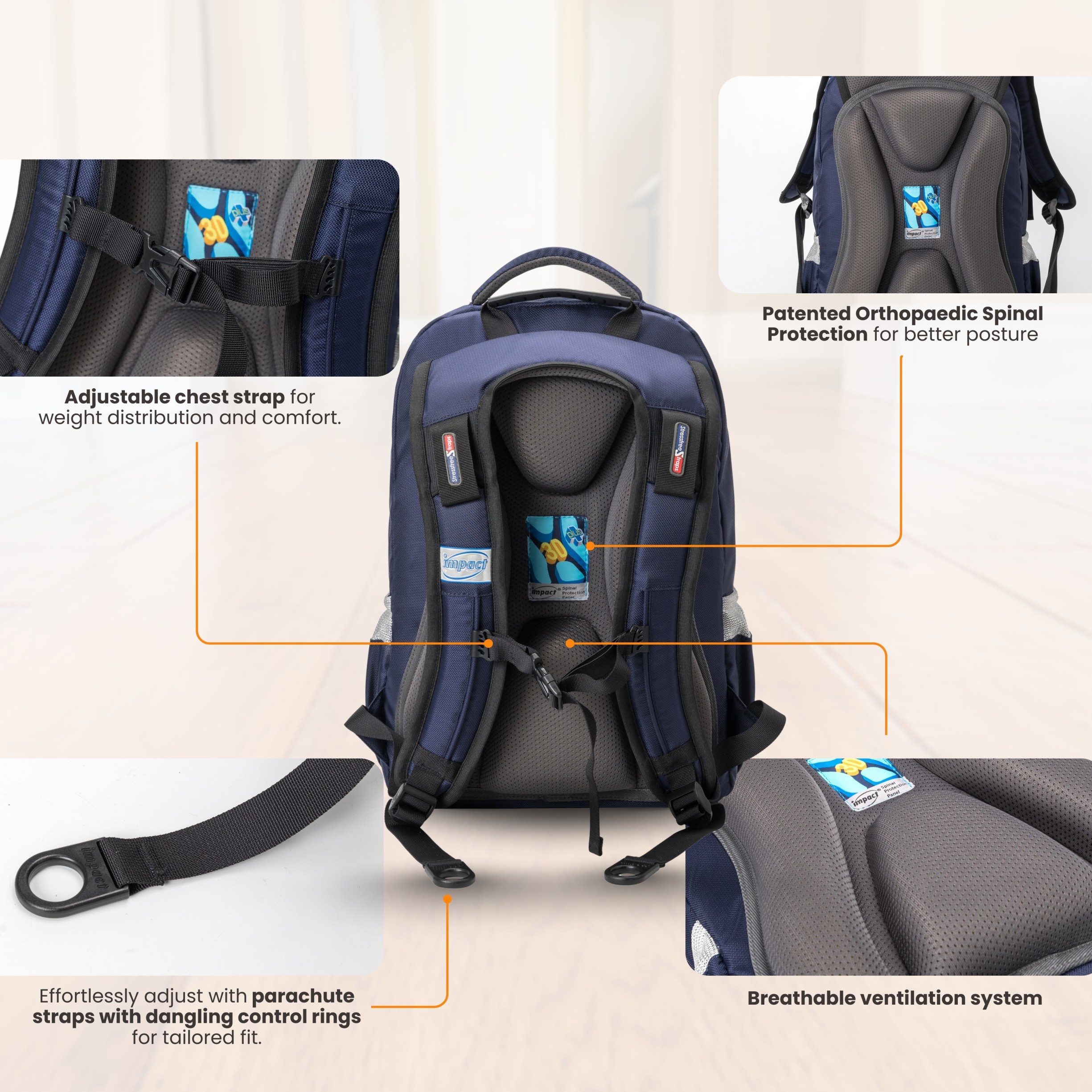IMPACT Ergonomic Backpack for Kids & Adults IM-00385 | Shopee Singapore