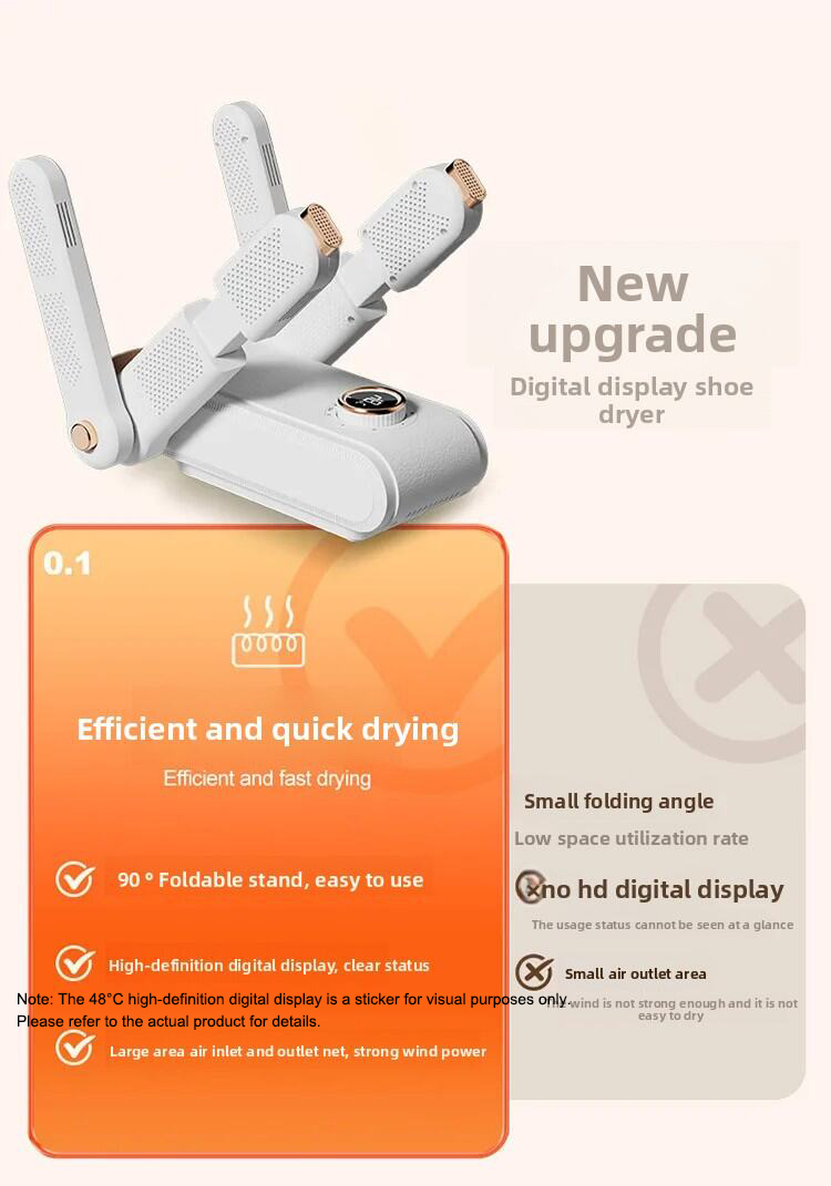 Multi Portable Fast Shoes Dryer Foldable Electric Shoe Heater UV Smart ...