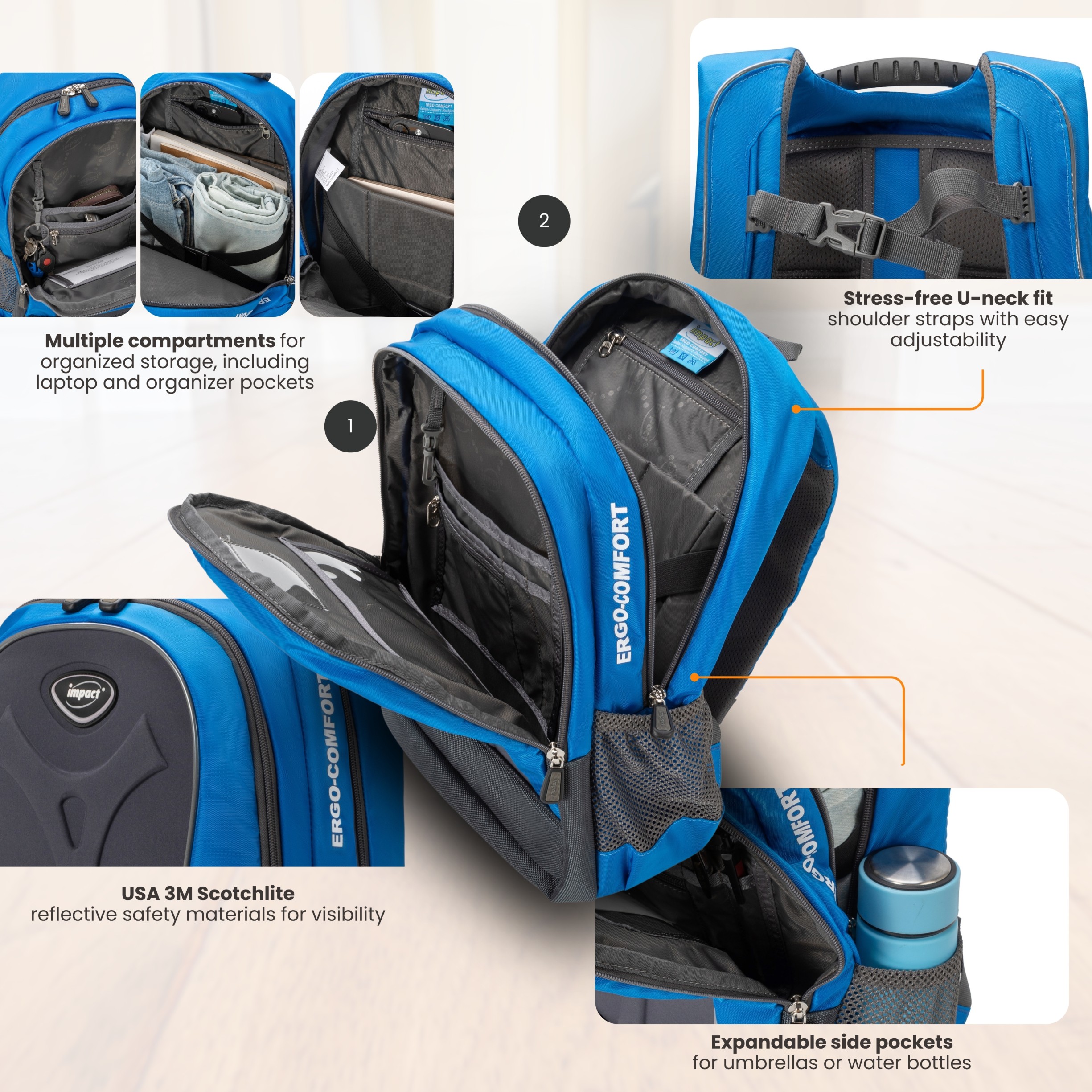 IMPACT Ergonomic Backpack for Kids (Primary 3 & Above) & Adults IPEG ...