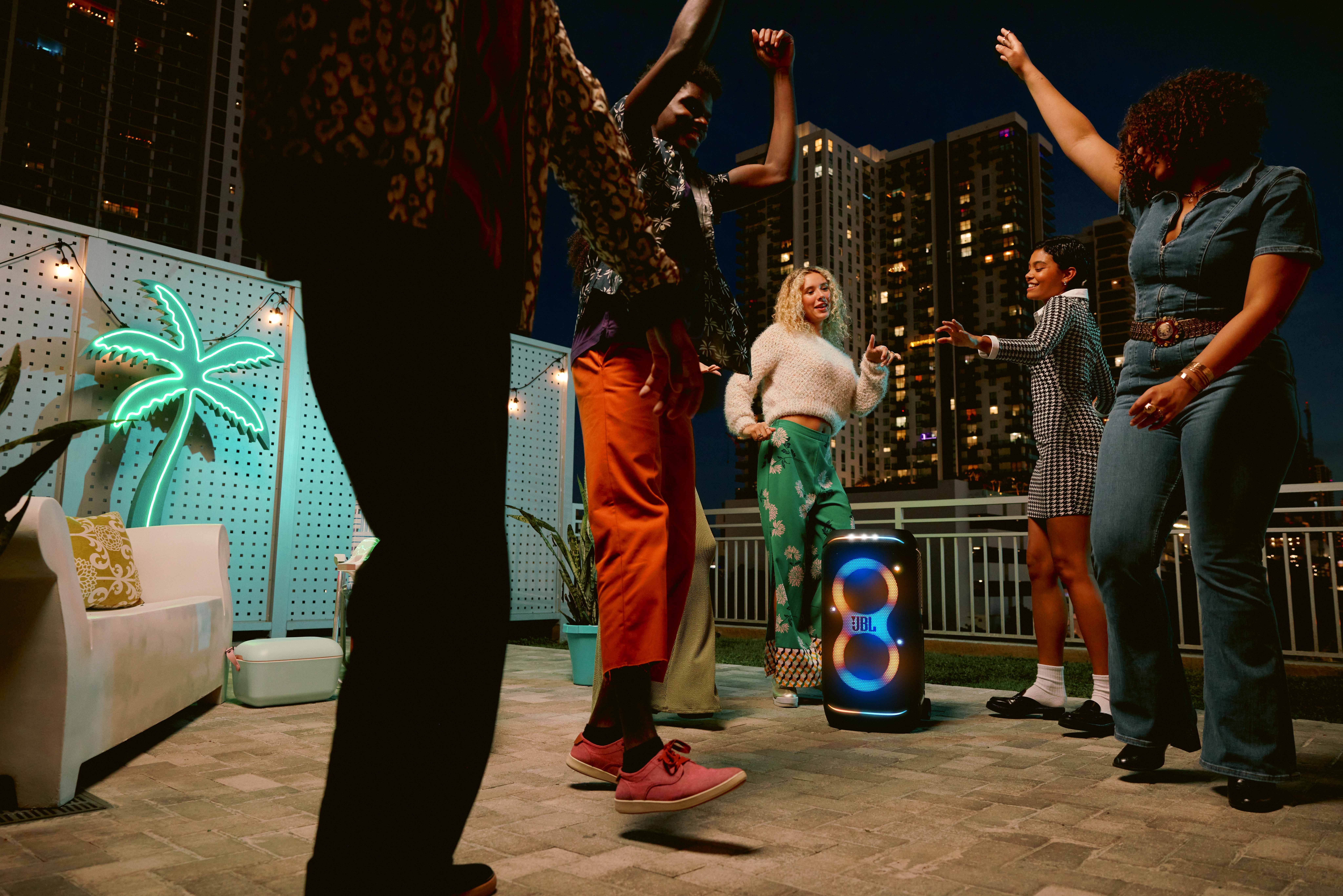 JBL Partybox Stage 320 Portable party speaker with wheels(Free ...