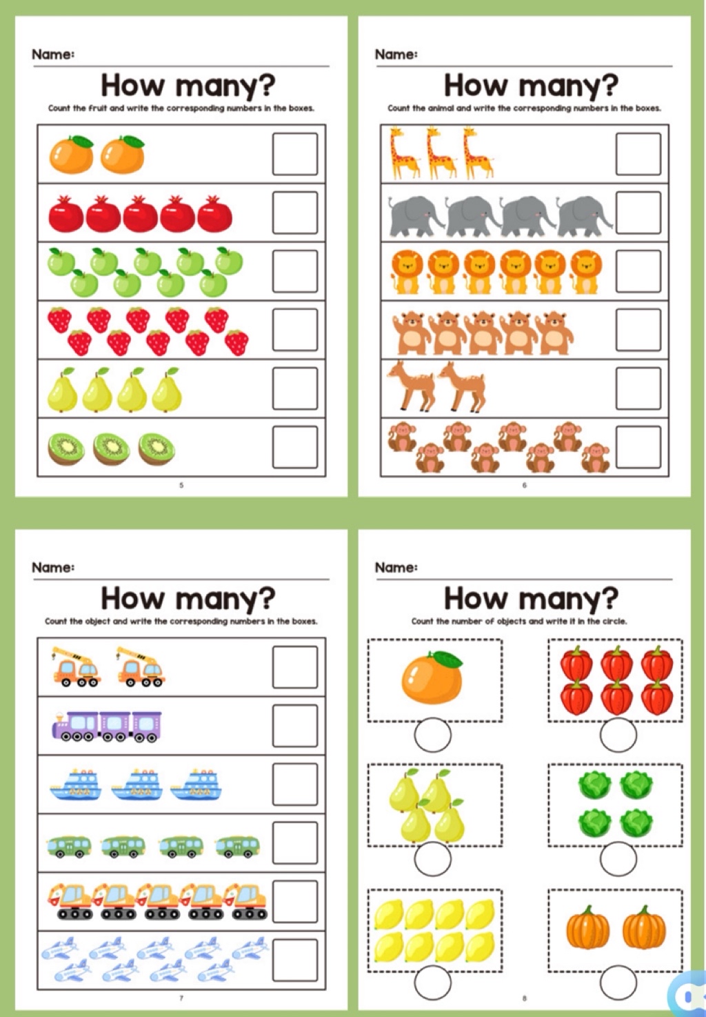 Trace Digit Math Workbook – Counting, Addition & Subtraction | 64 Pages ...