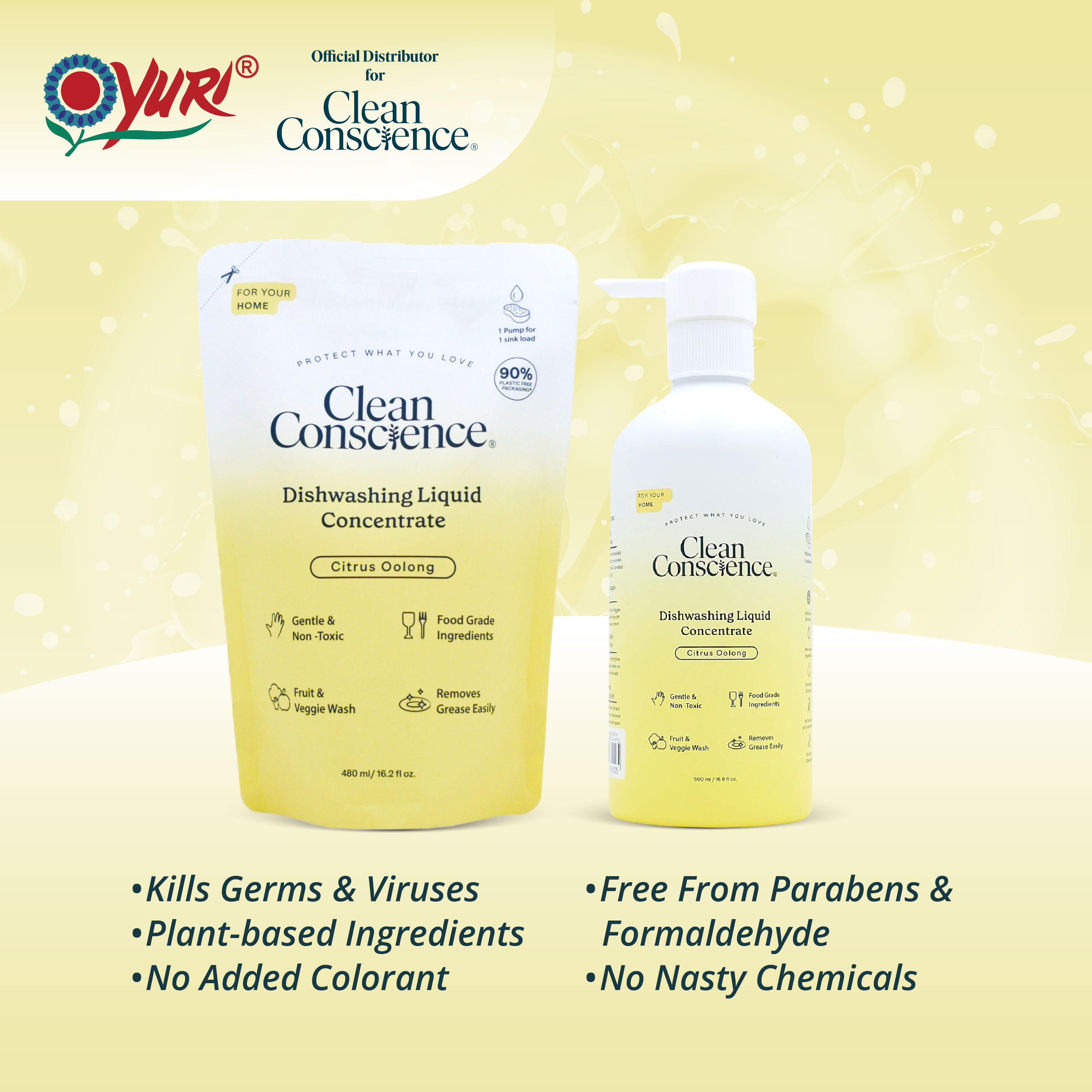 Clean Conscience Dishwashing Liquid Detergent Refill 480ml – Everyday ...