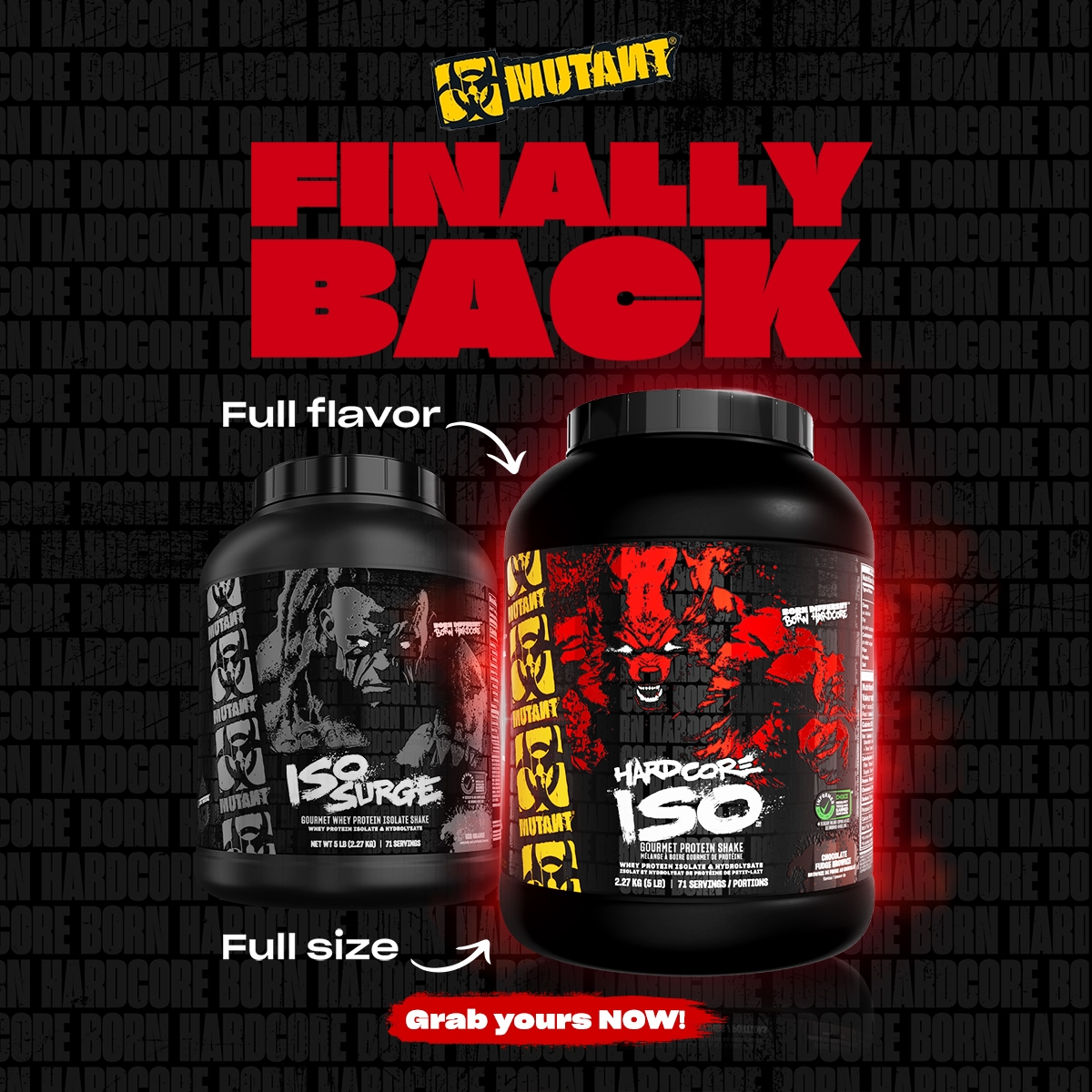 Mutant, Hardcore ISO Surge, Whey Protein Isolate, For Lactose Intolerance 1.6-5lbs | Shopee ...