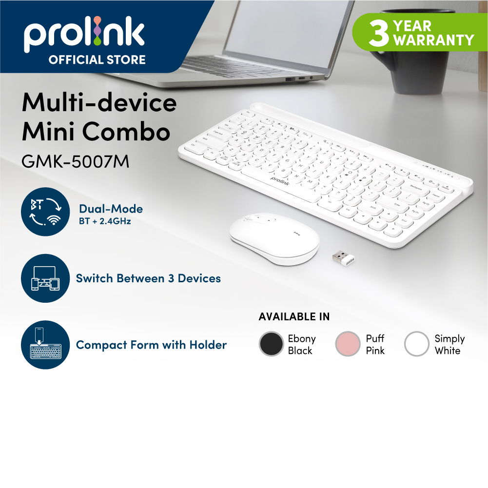 [NEW COMBO SET] Prolink Multi-device Keyboard Mini and Mouse Combo ...