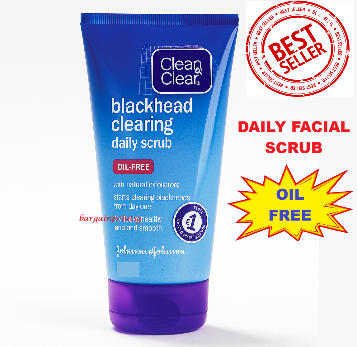 Clean & Clear Blackhead Clearing Daily Facial Scrub OIL FREE - 150 mL ...