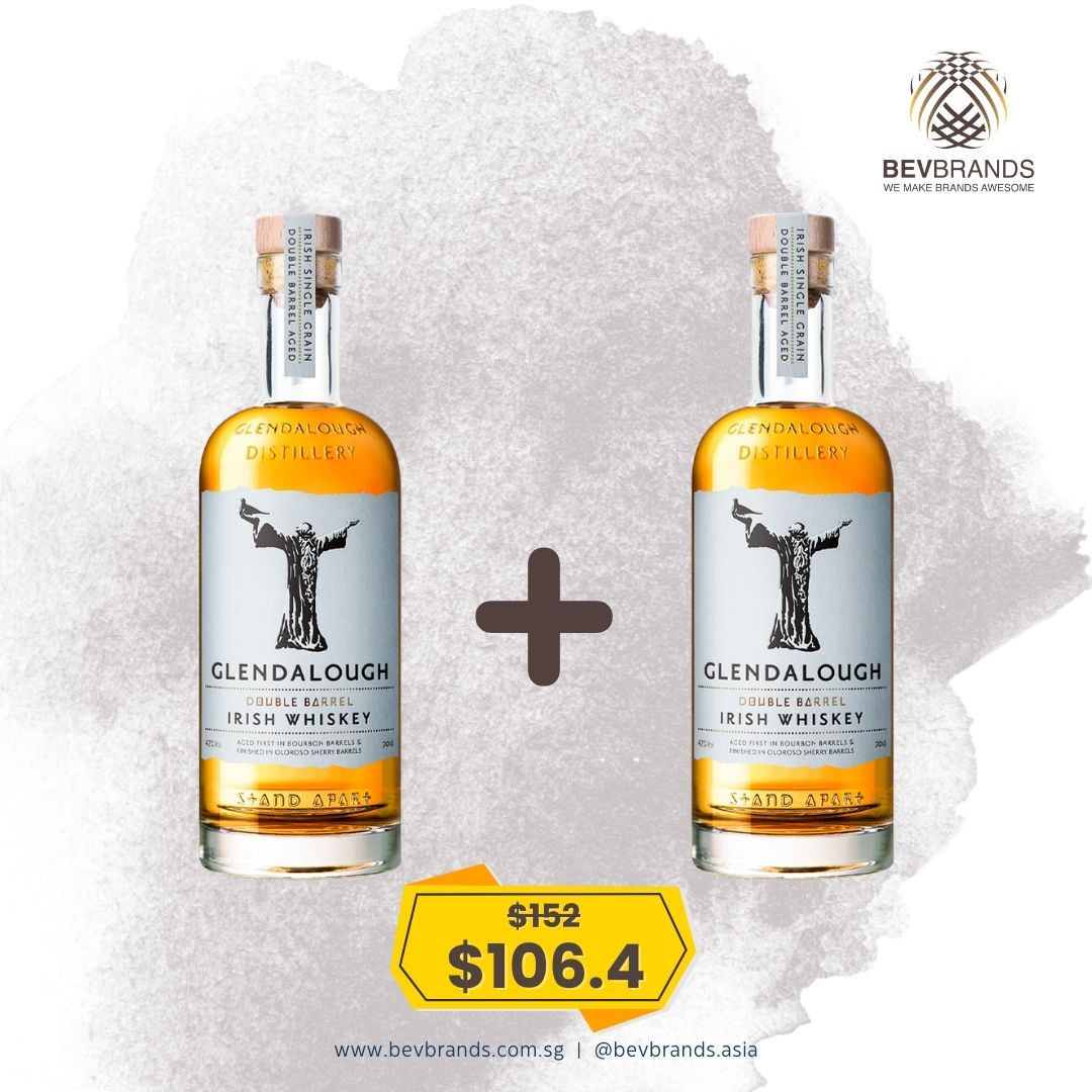 Glendalough Double Barrel Irish Whiskey WAREHOUSE SALE PROMO 700 mL 42 Percent ABV | Shopee ...