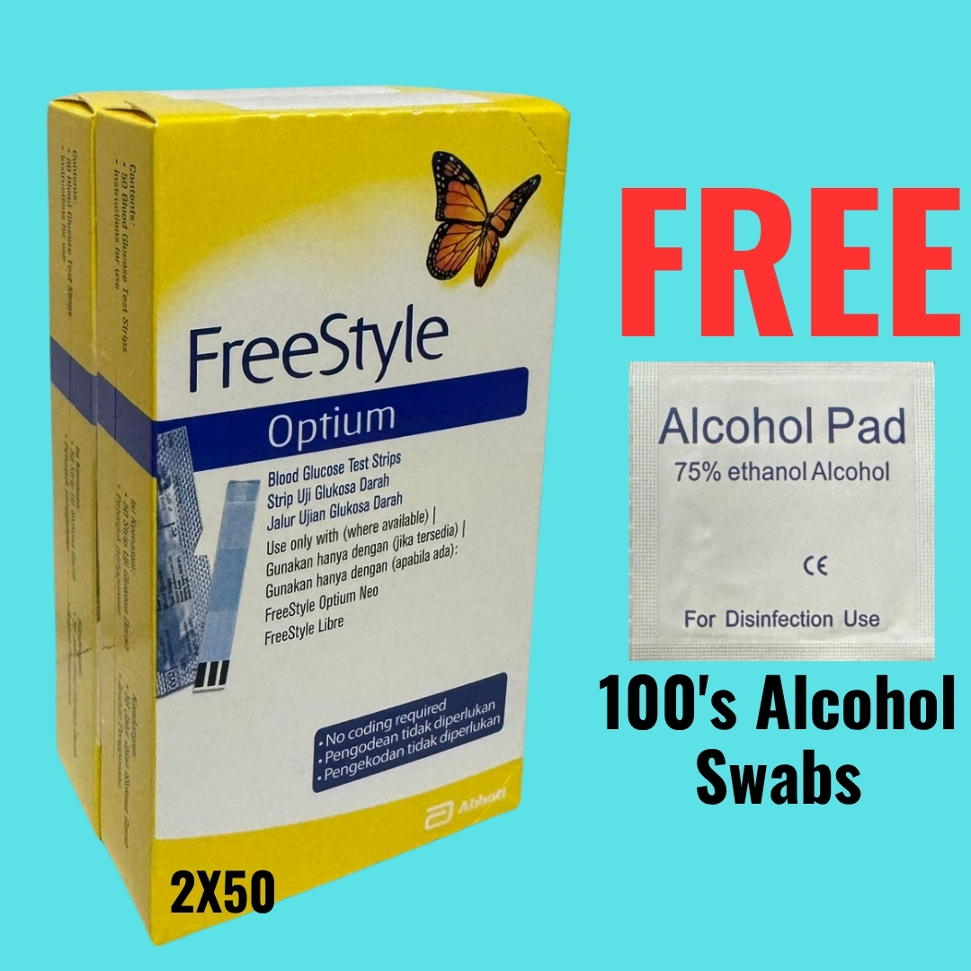 Freestyle Optium Neo Glucose 100s Test Strip Lancet Blood Sugar Meter ...