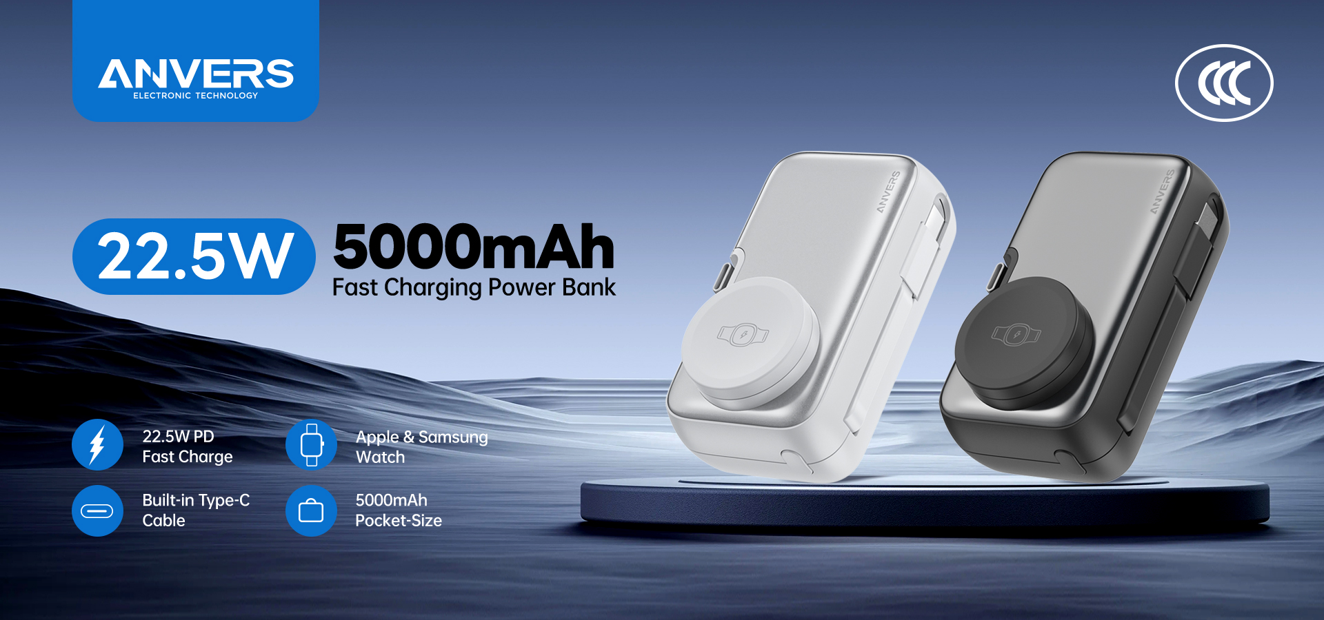 [CCC Certified] Anvers Power Bank Mini 5000mAh 22.5W Fast Charging with ...