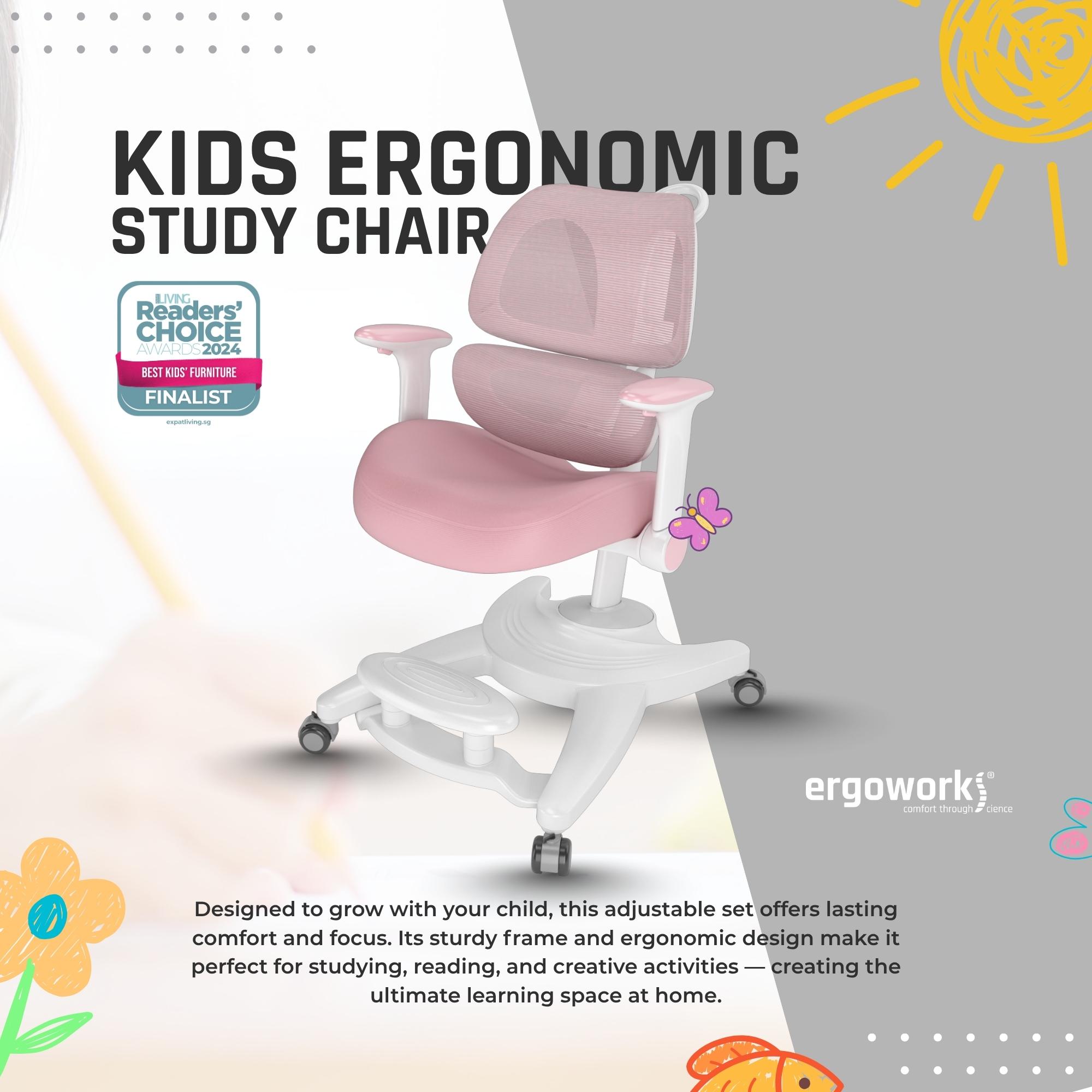 Impact x Ergoworks Kids Ergonomic Chair With Arm Rest, IM-YB1108 ...